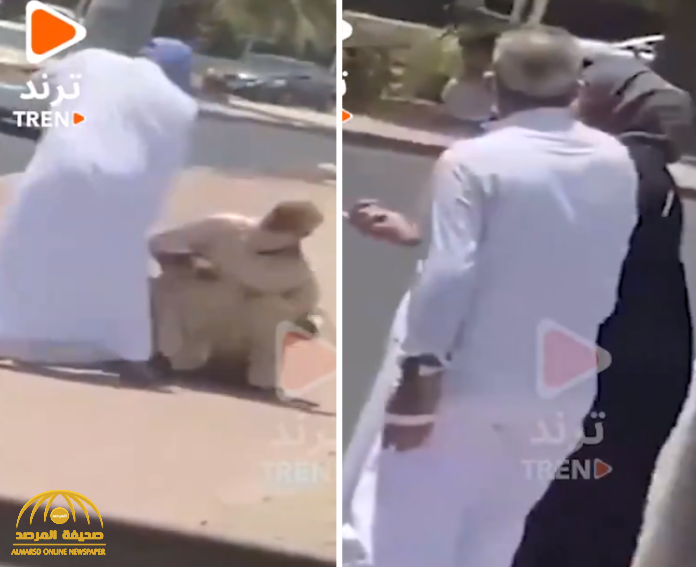 شخص يعتدي بالضرب على وافد مسن في نهار رمضان بالكويت شاهد ردة فعل